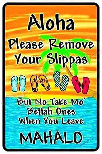 Please Remove Shoes Metal Sign Tiki Bar Metal Plaque 12x8 Inches ...
