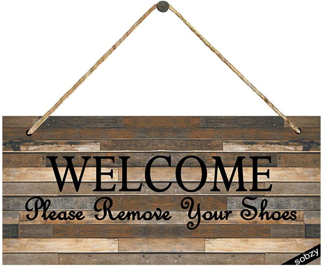 Please Remove Your Shoes Wood Sign -Welcome Sign,Rustic Wood Sign Wall ...