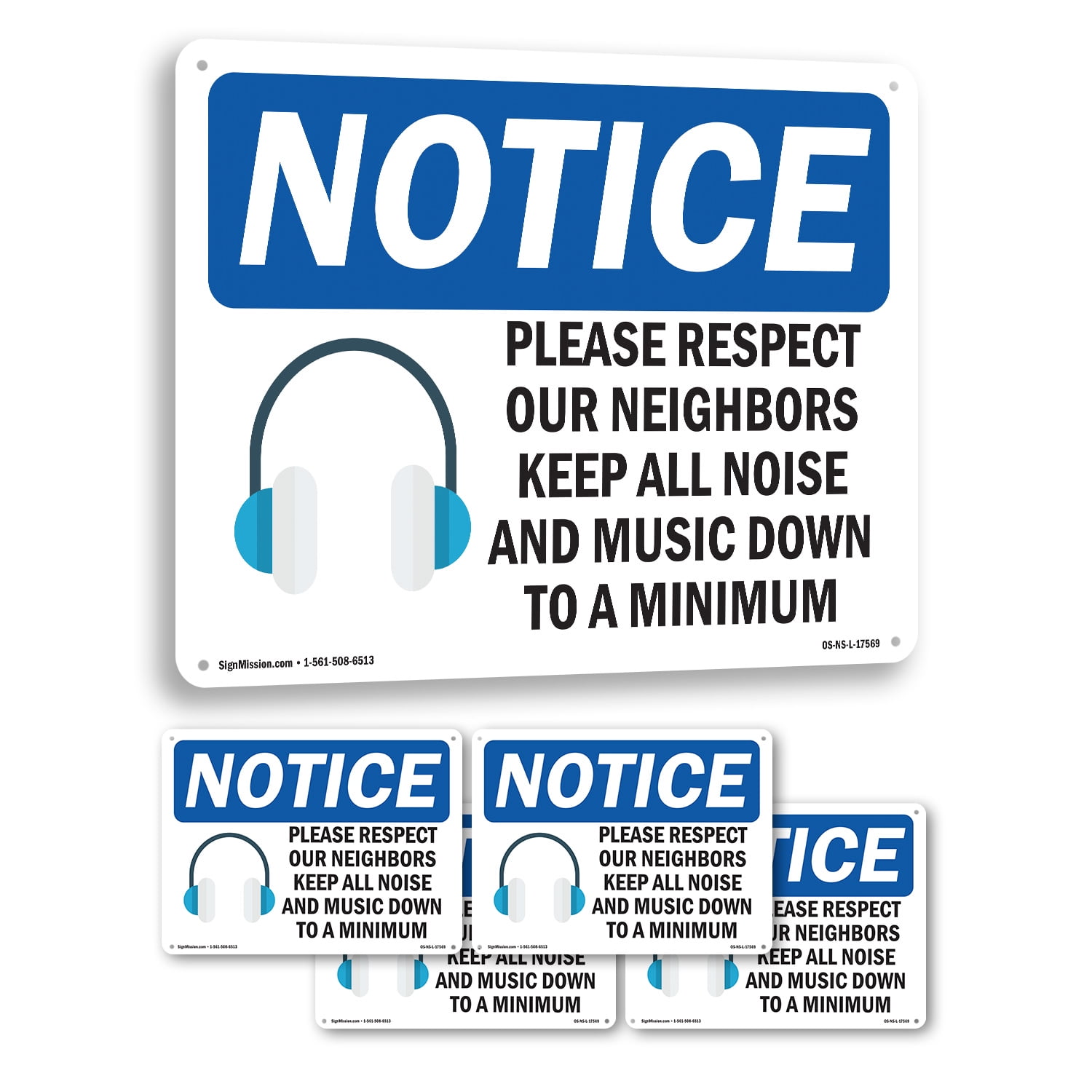 Please Respect Our Neighbors OSHA Notice Rigid Plastic Sign 10 Inch x 7 ...