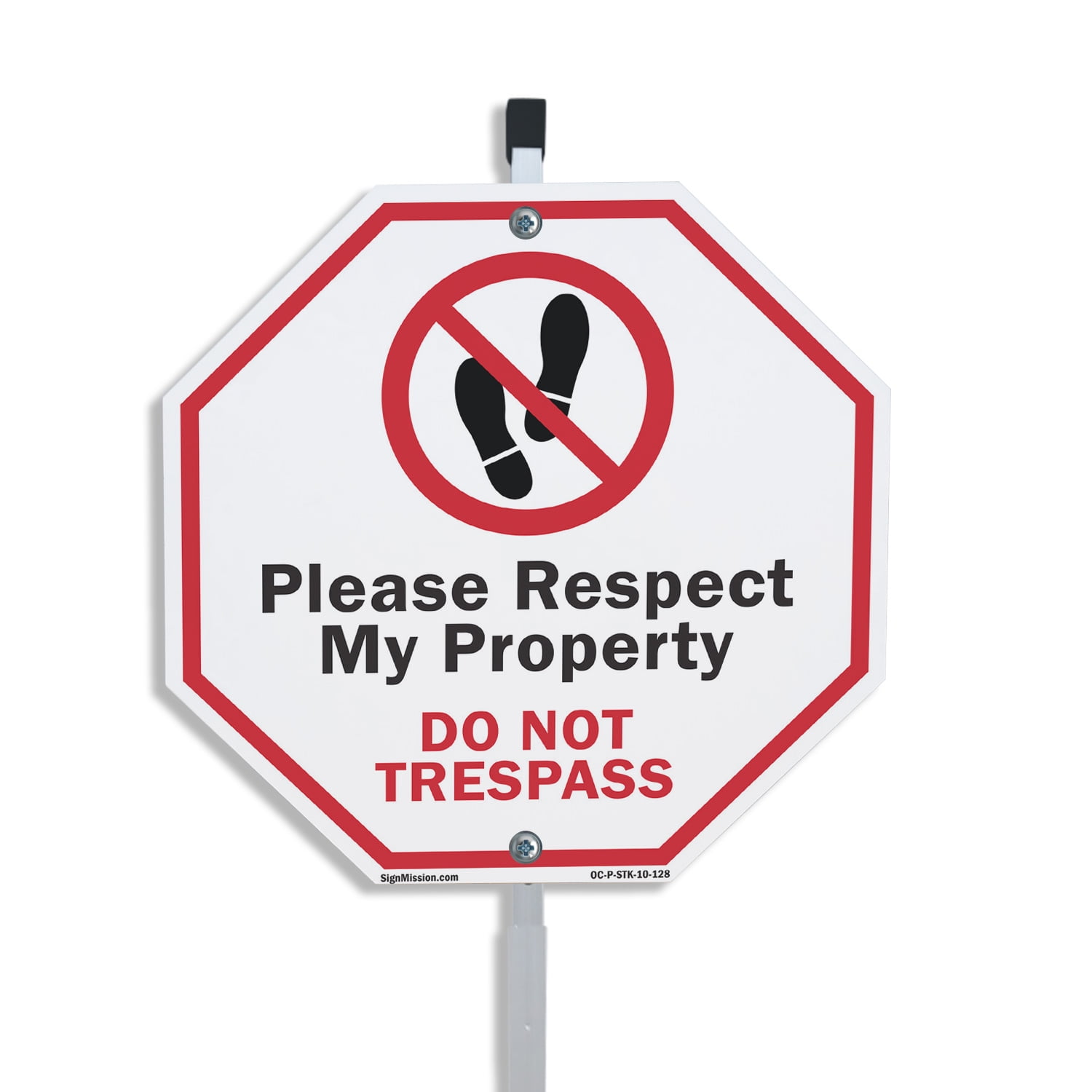 Please Respect My Property Do Not Trespass 10 inch X 10 inch Octagon ...