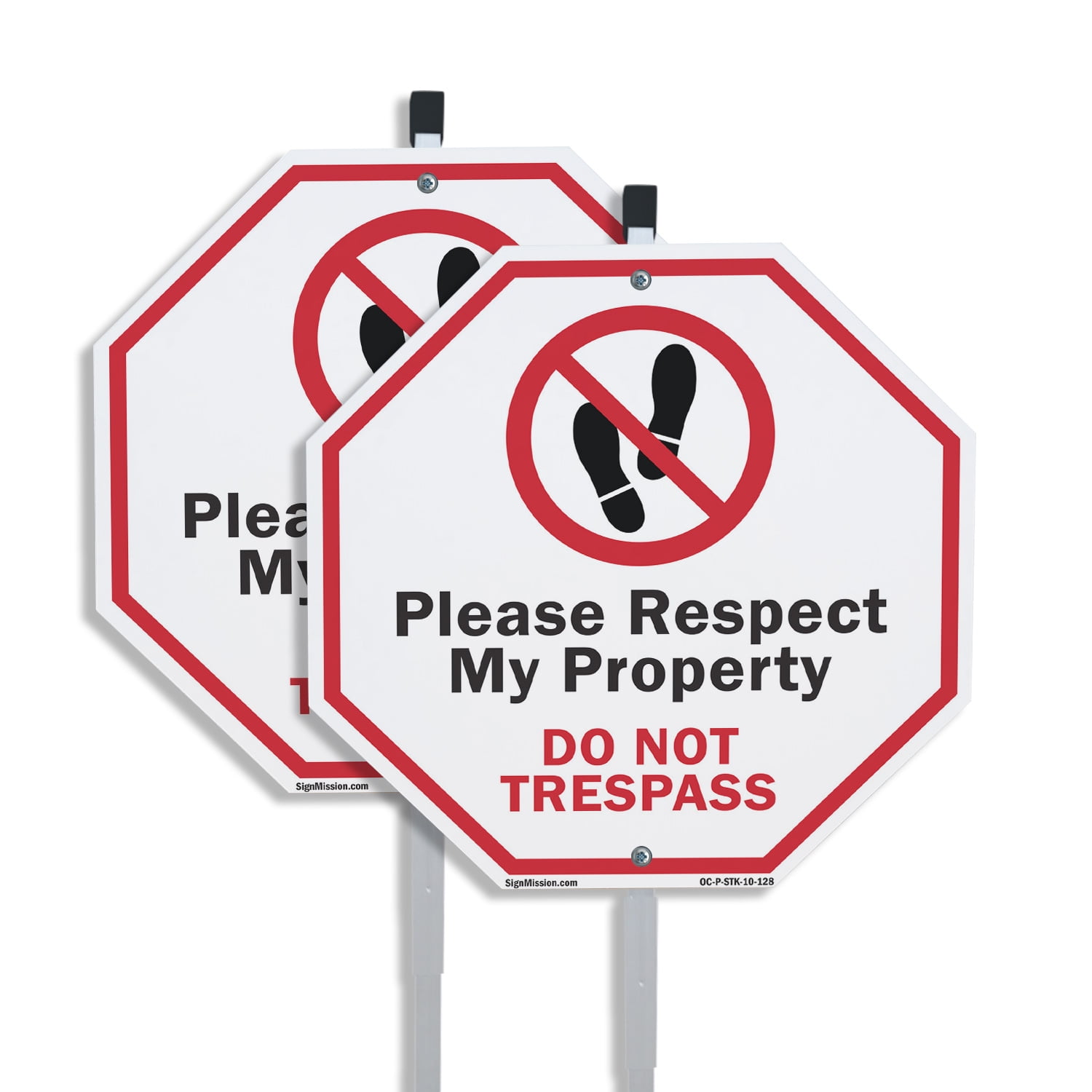 Please Respect My Property Do Not Trespass (2 Pack) 10 inch X 10 inch ...