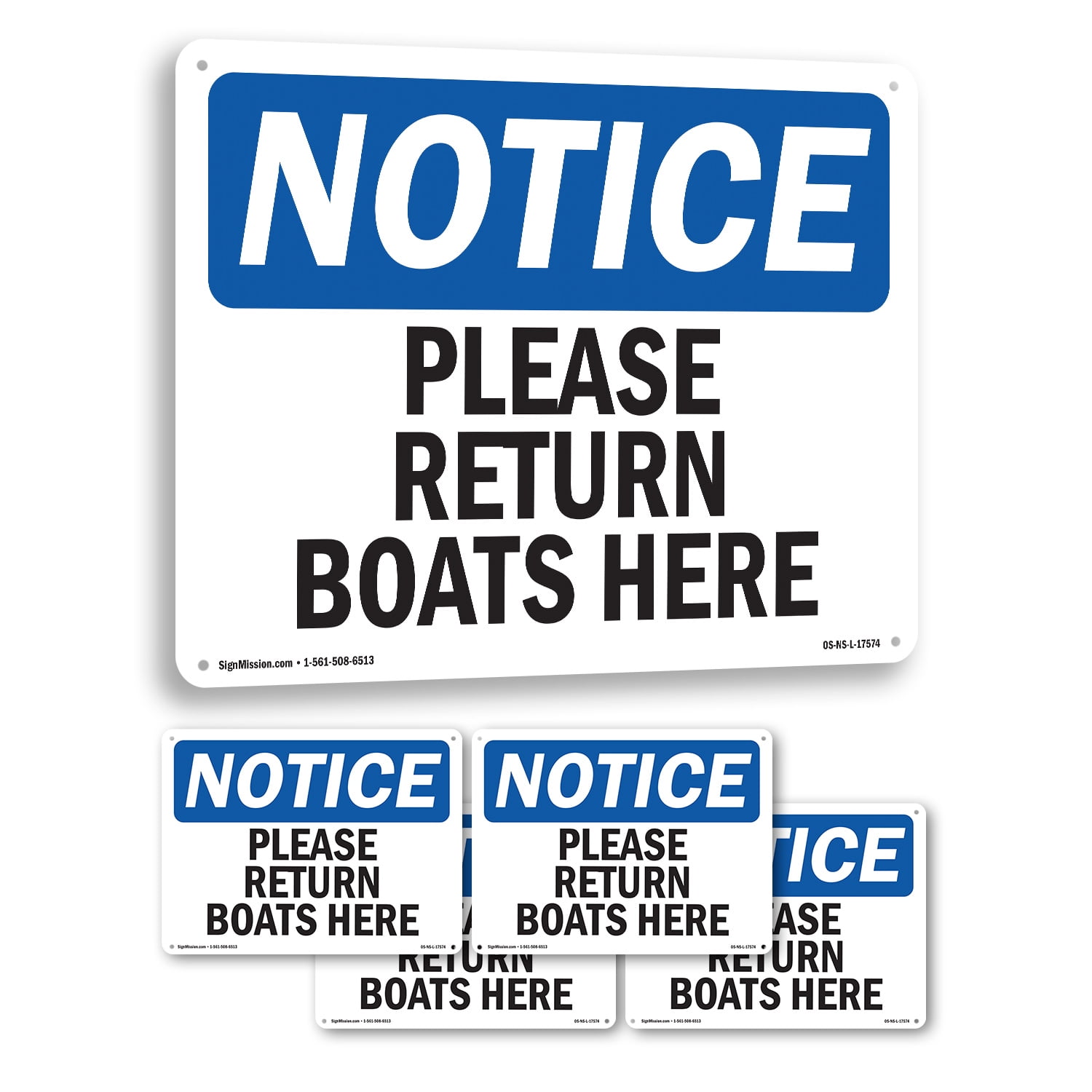 Please Return Boats Here OSHA Notice Aluminum Sign 10 Inch x 7 Inch - 5 ...