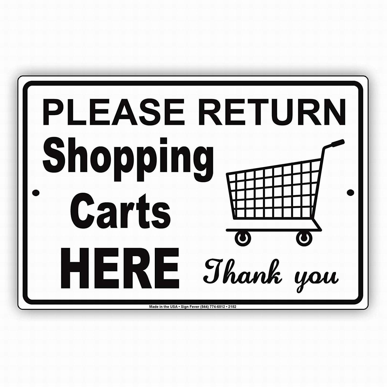 Please Return Shopping Carts Here Thank You with Graphic Courtesy ...