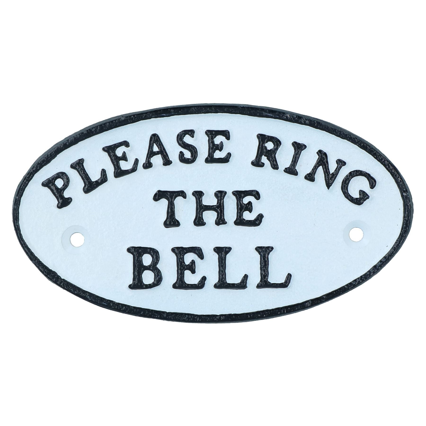 Please Ring Bell Cast Iron Sign Plaque Door Wall House Office Reception ...