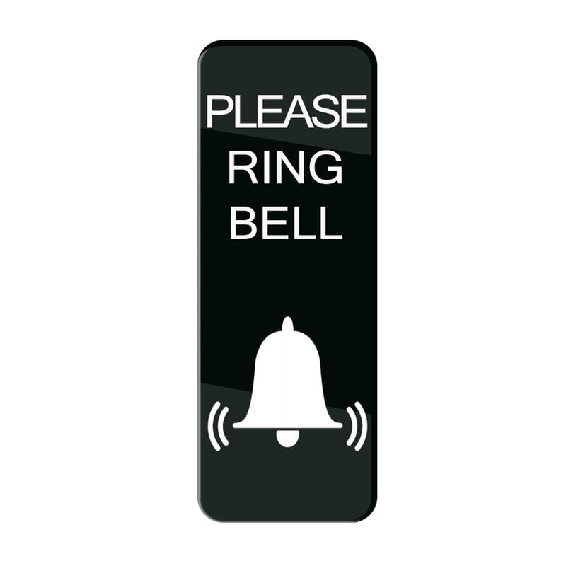 Please Ring Bell Sign,Acrylic Sign Safety Informative Sign With Symbols ...