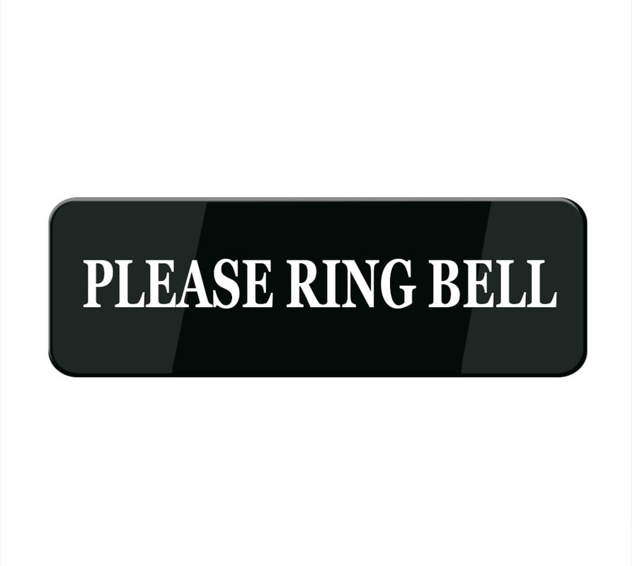 Please Ring Bell Sign: Easy To Mount Informative Plastic Sign With ...