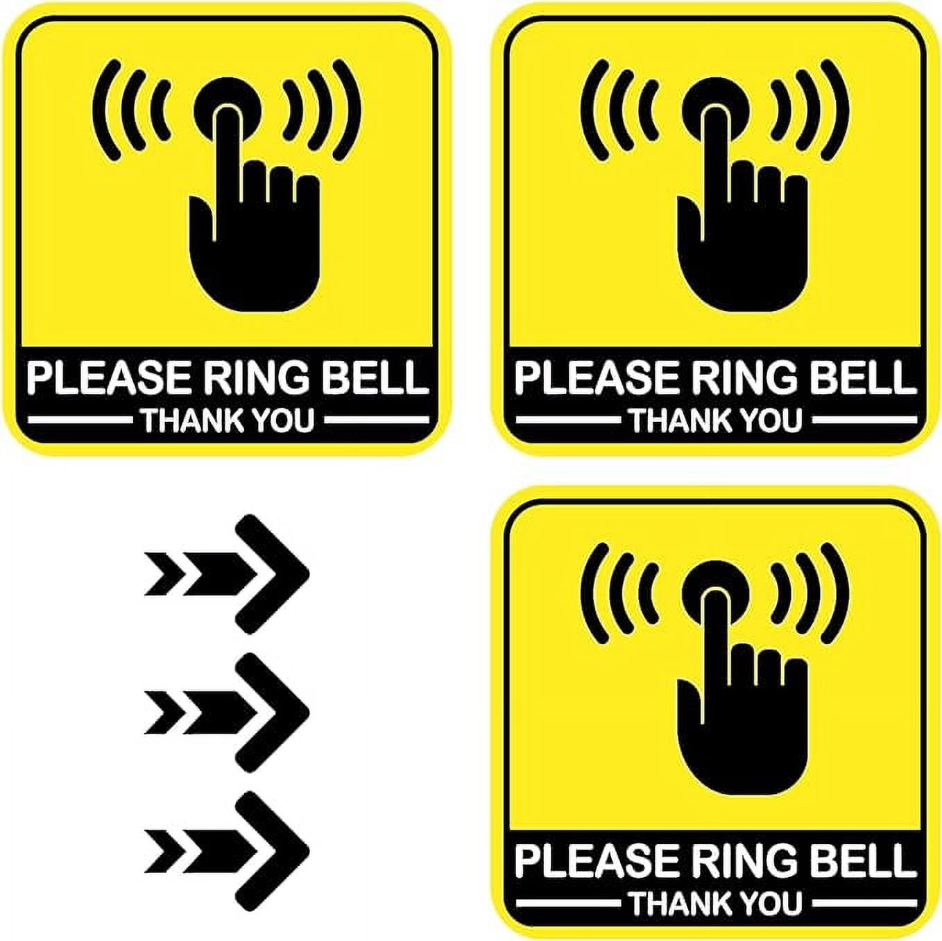 Please Ring Bell Stickers 2inch Ring Bell Outdoor Signs with Bulk ...