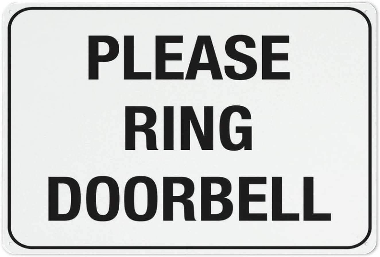 Please Ring Doorbell Sign For House 12" X 8" Yard Sign, Premium ...