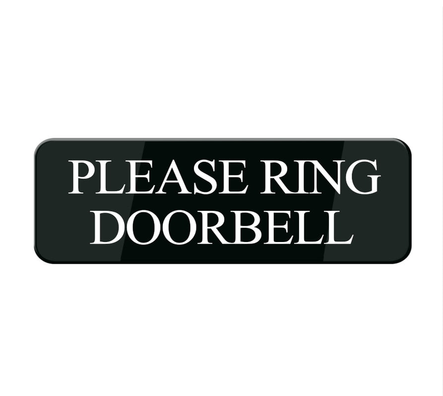 Please Ring Doorbell Sign For House With Strong Adhesive Tape 10 X 3 Premium Durable For