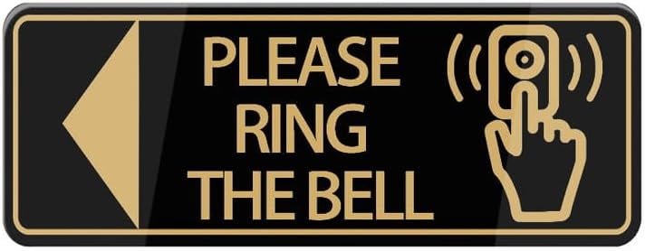 Please Ring The Bell With Left Arrow And Graphic Sign For House ...
