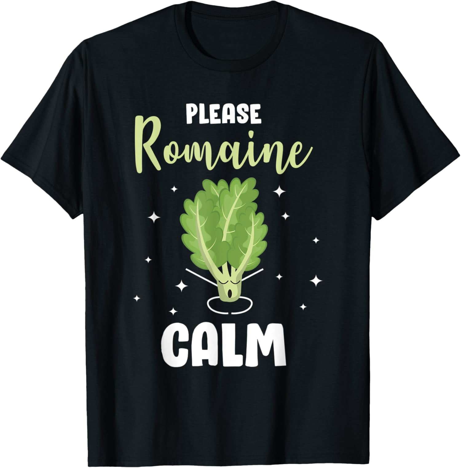 Please Romaine Calm Funny Lettuce Vegetable Pun T-Shirt - Walmart.com