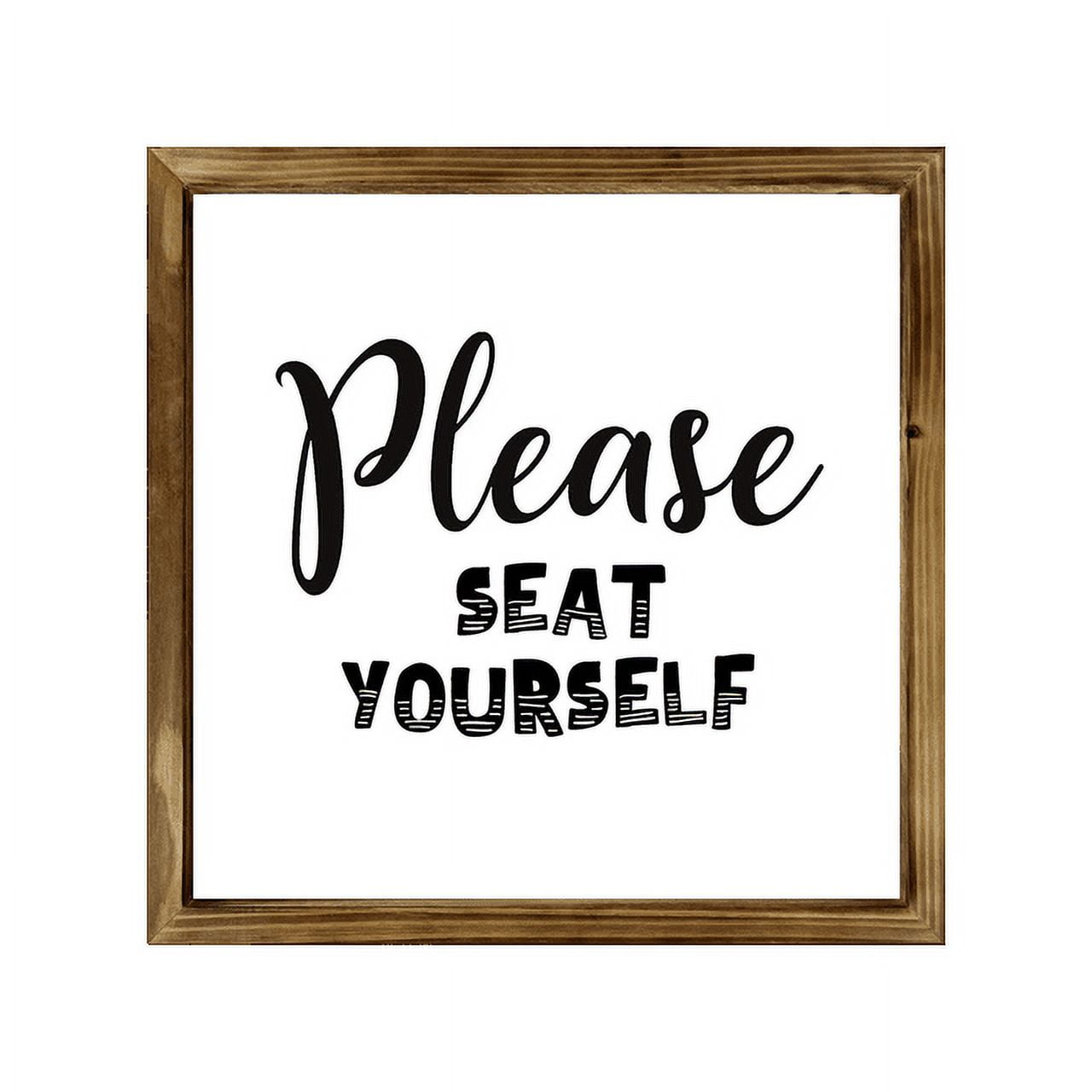 Please Seat Yourself Bathroom Sign 8x8 Inch Funny Farmhouse Bathroom ...