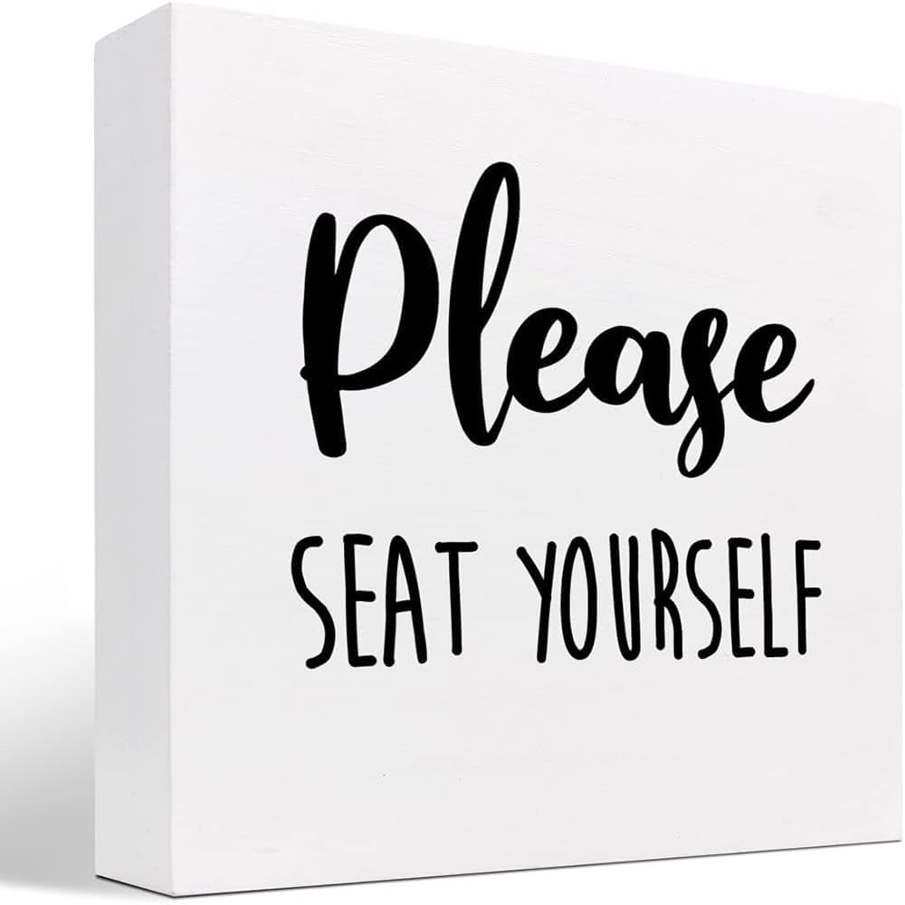 Please Seat Yourself Wood Box Sign Decor Desk Sign Funny Humorous ...