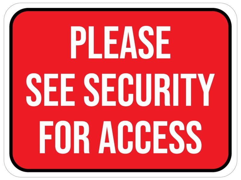 Please See Security For Access Retro Aluminum Sign Metal Tin Sign ...