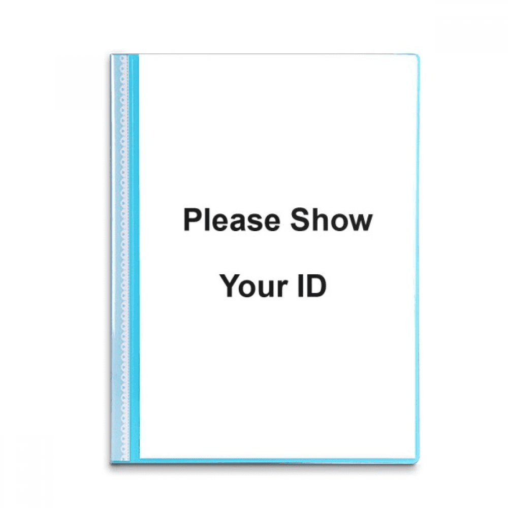 Please Show Your ID Black Symbol Book Sheet Protectors Portfolio Binder ...