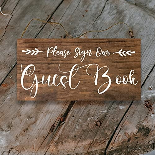Please Sign Our Guest Book Sign Gift 6X12 Inch Ring Bearer Sign Sign ...