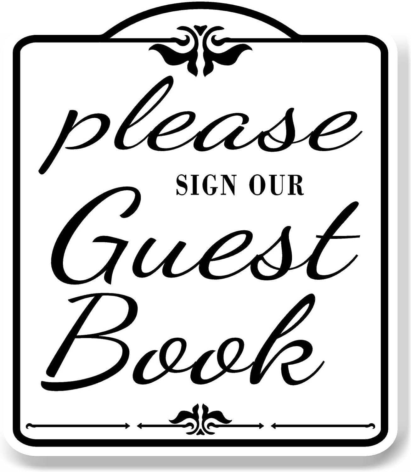 Please Sign Our Guest Book WB Aluminum Composite Sign 15''x18 ...