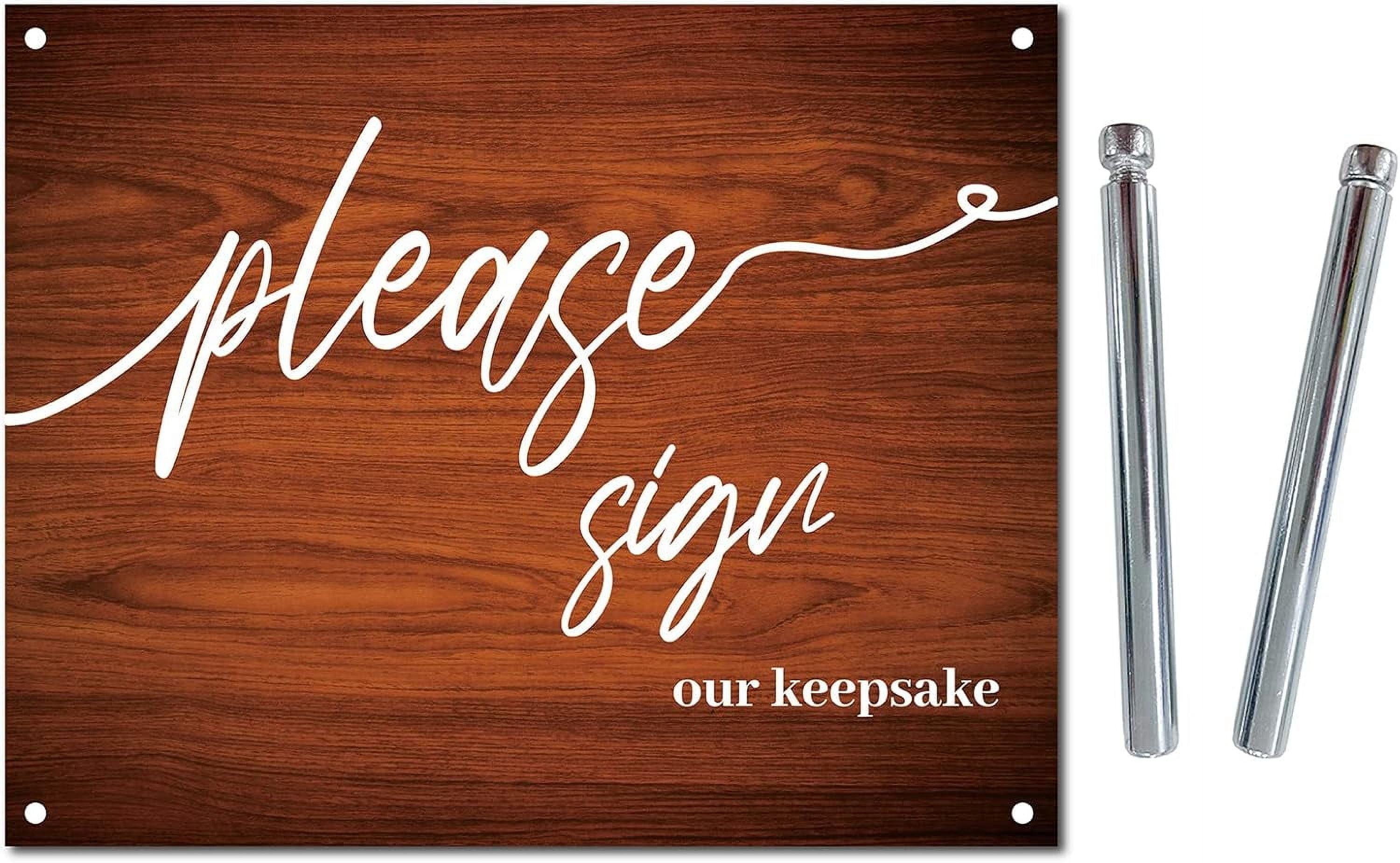 Please Sign Our Keepsake Wooden Wedding Reception Table Sign Hanging ...