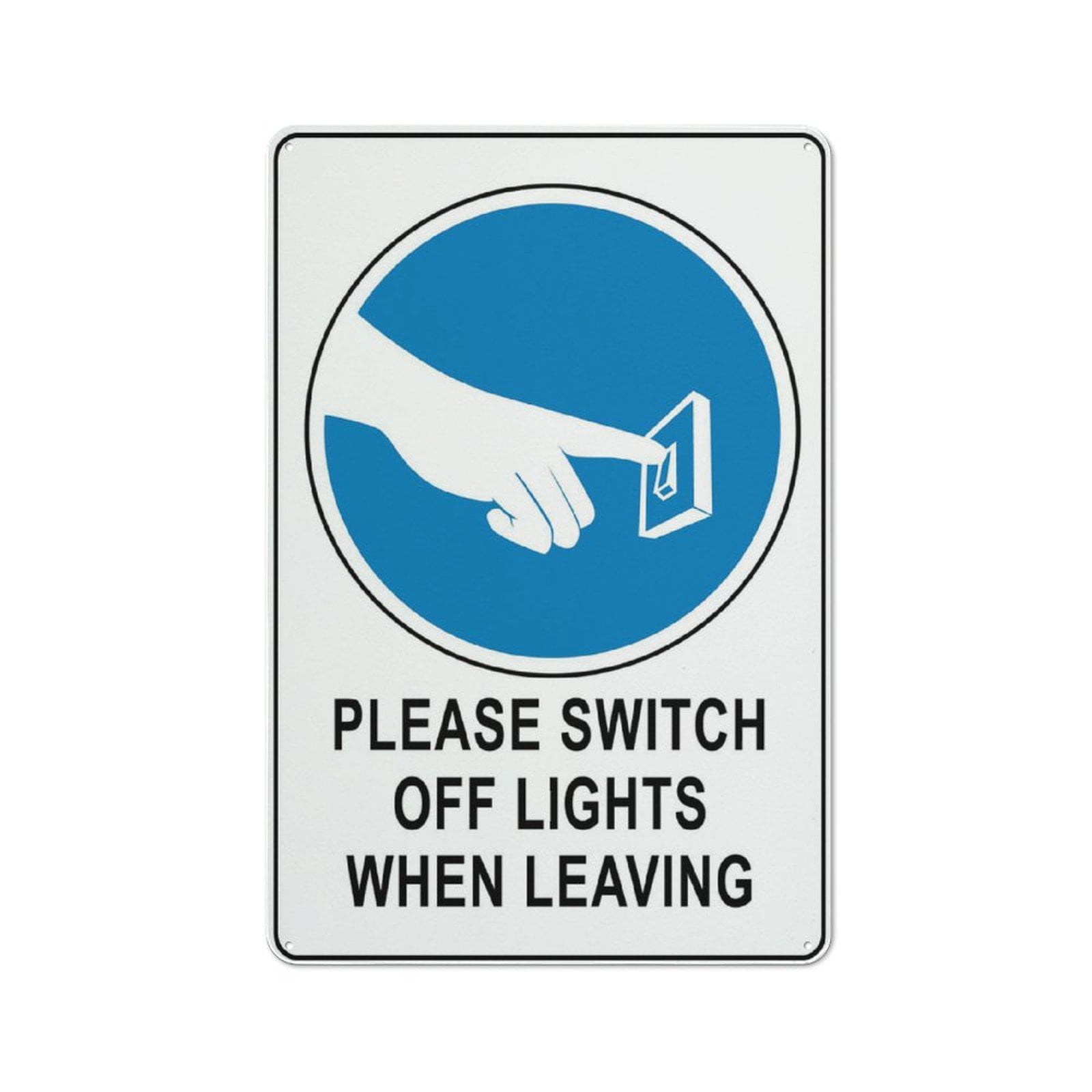 Please Switch Off Lights When Leaving Sign For Business 8"X12" Rust ...