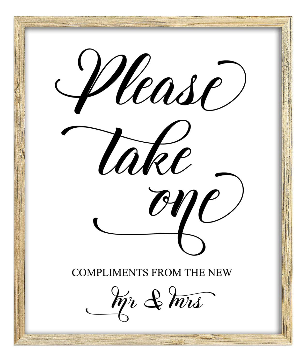 Please Take One Sign, Wedding Favors Sign, Party Print, Compliments ...