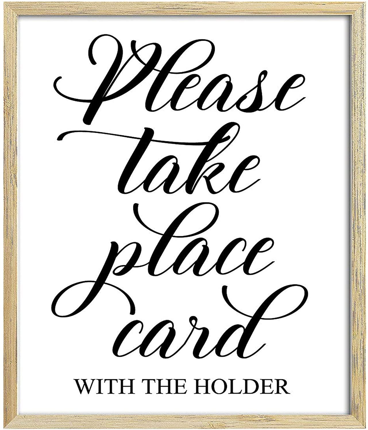 Please Take Place Card With The Holder Wedding Party Sign Seating Décor ...