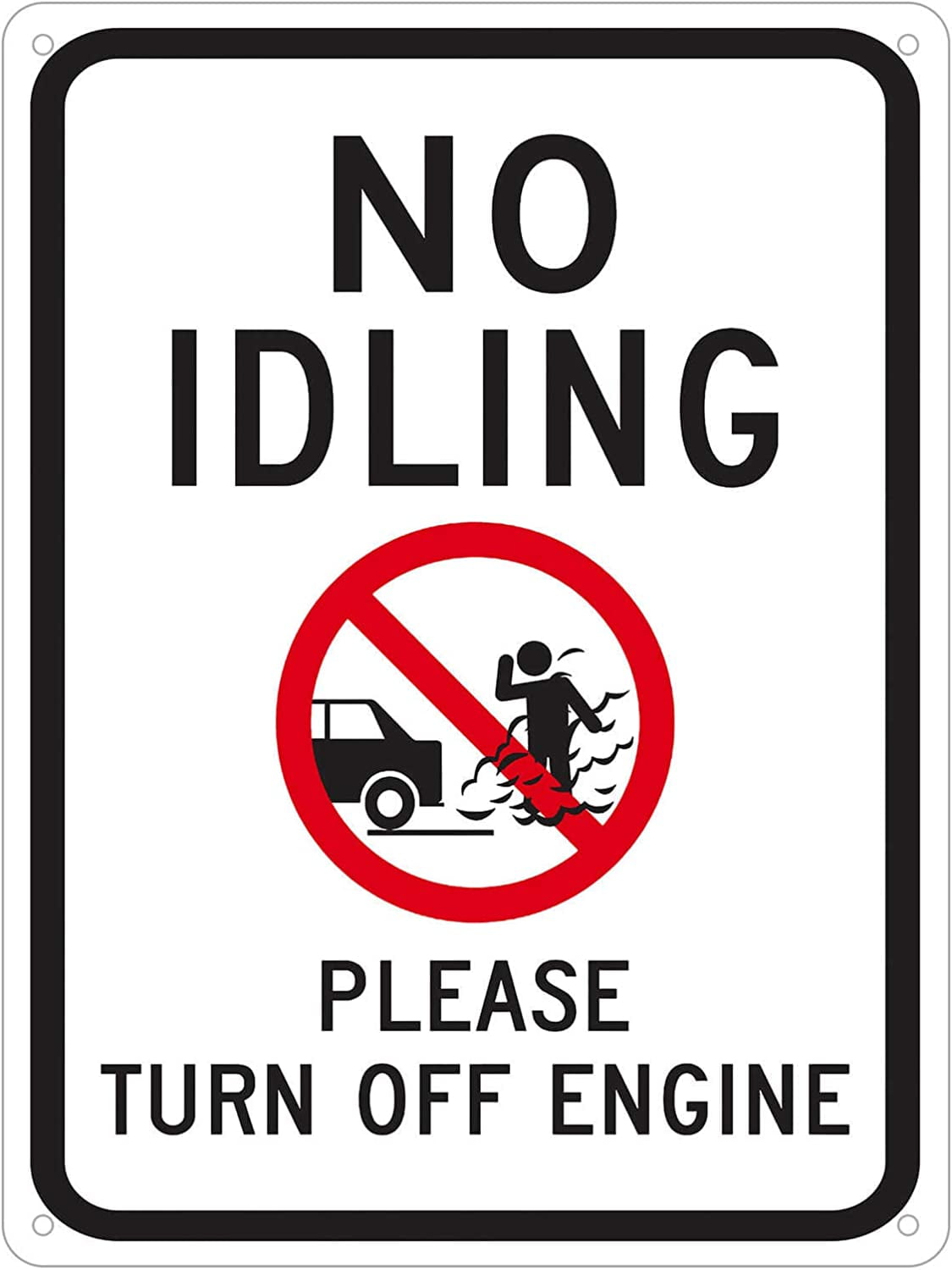 Please Turn Off Engine with No Idling Tin Signs Metal Poster Wall Decor ...