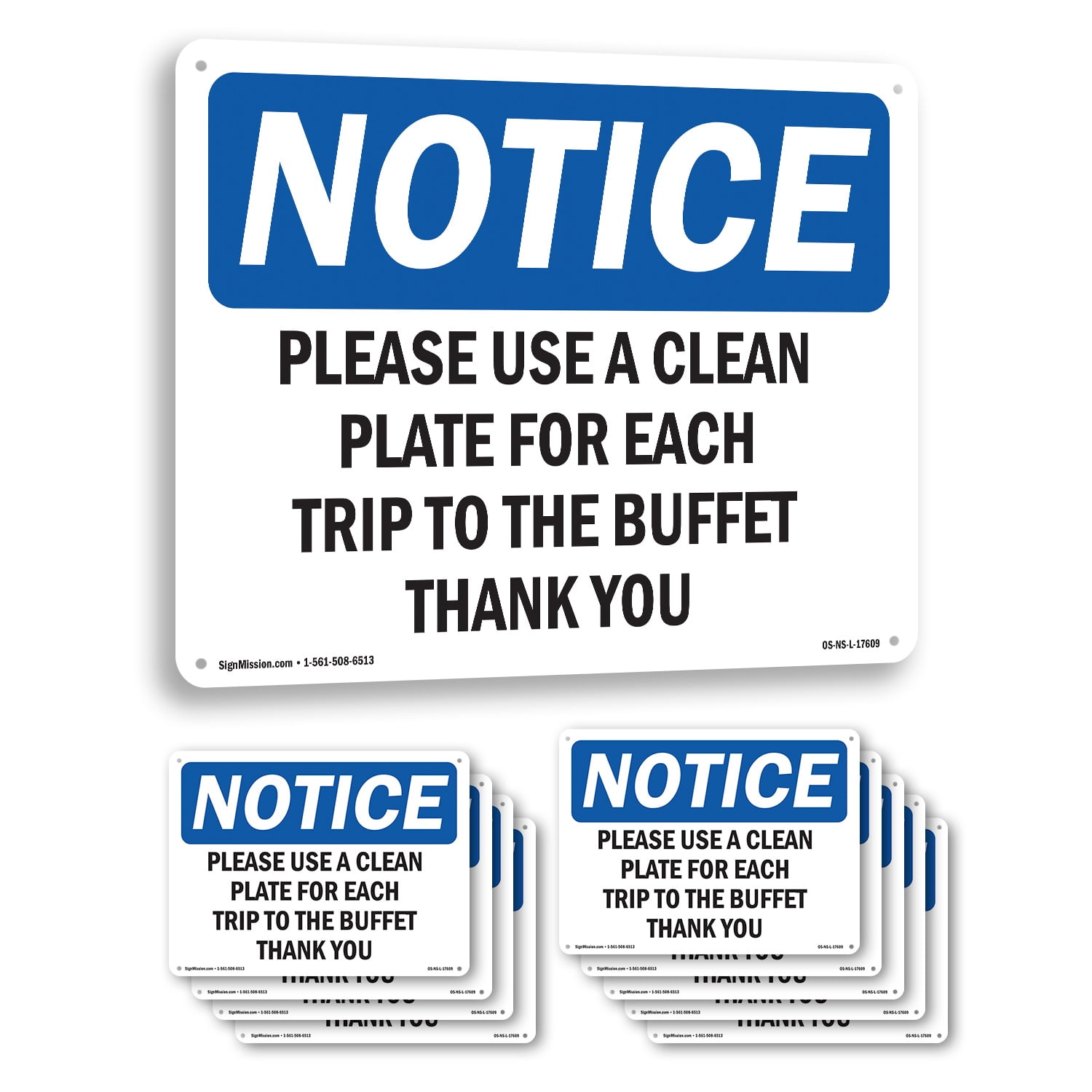 Please Use A Clean Plate For Each Trip To OSHA Notice Rigid Plastic ...