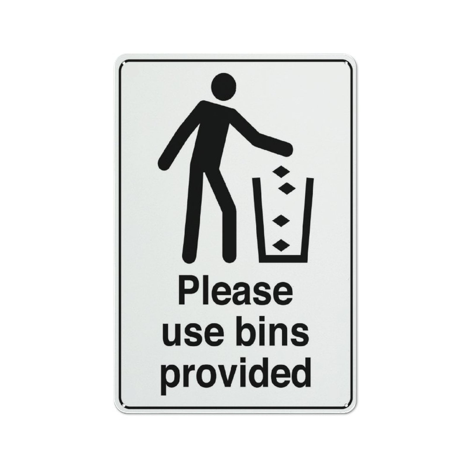 Please Use Bins Provide Symbol Sign Outdoor Metal Sign - 12 X 8 Metal ...