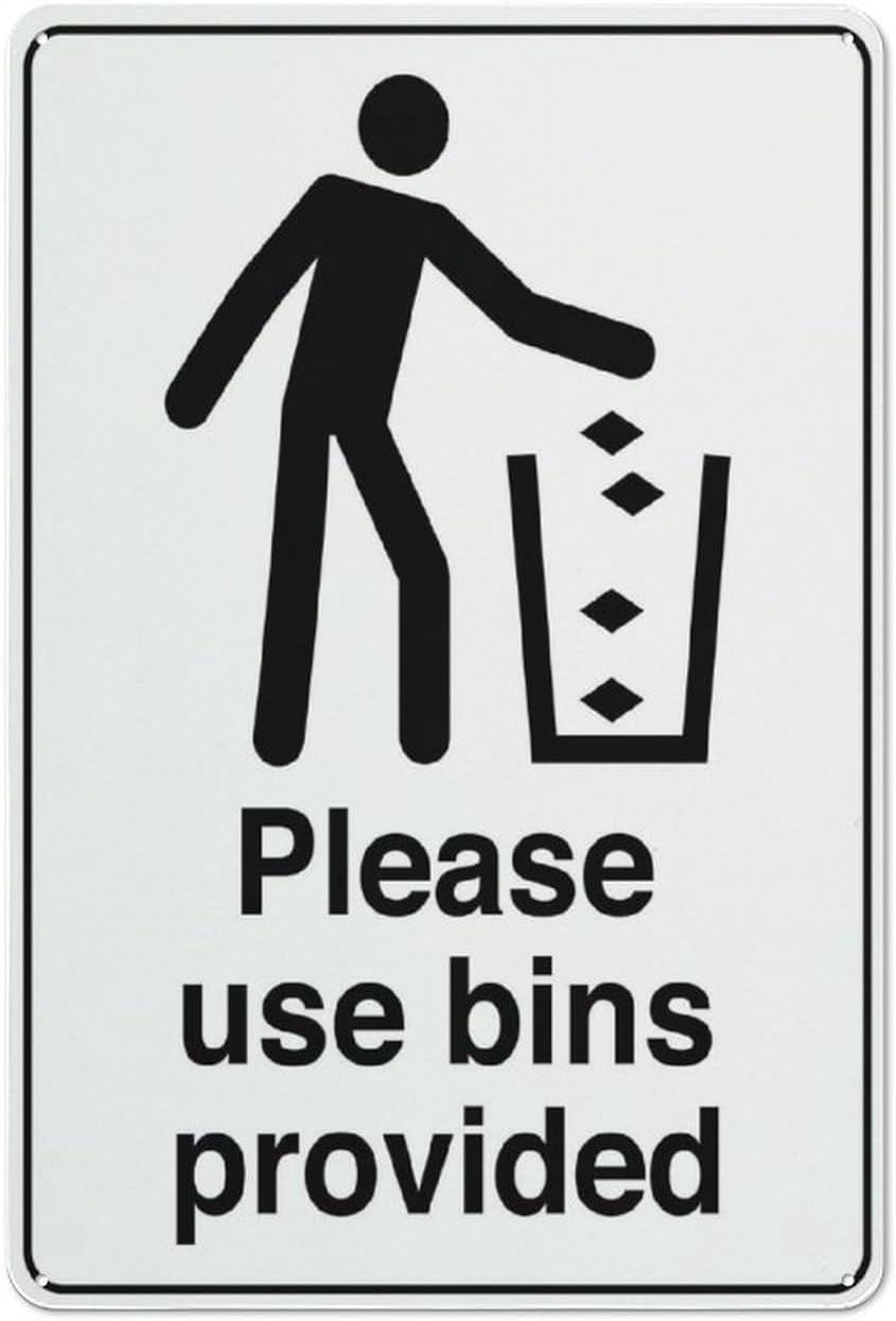 Please Use Bins Provide Symbol Sign Outdoor Metal Sign - 12 X 8 Metal ...