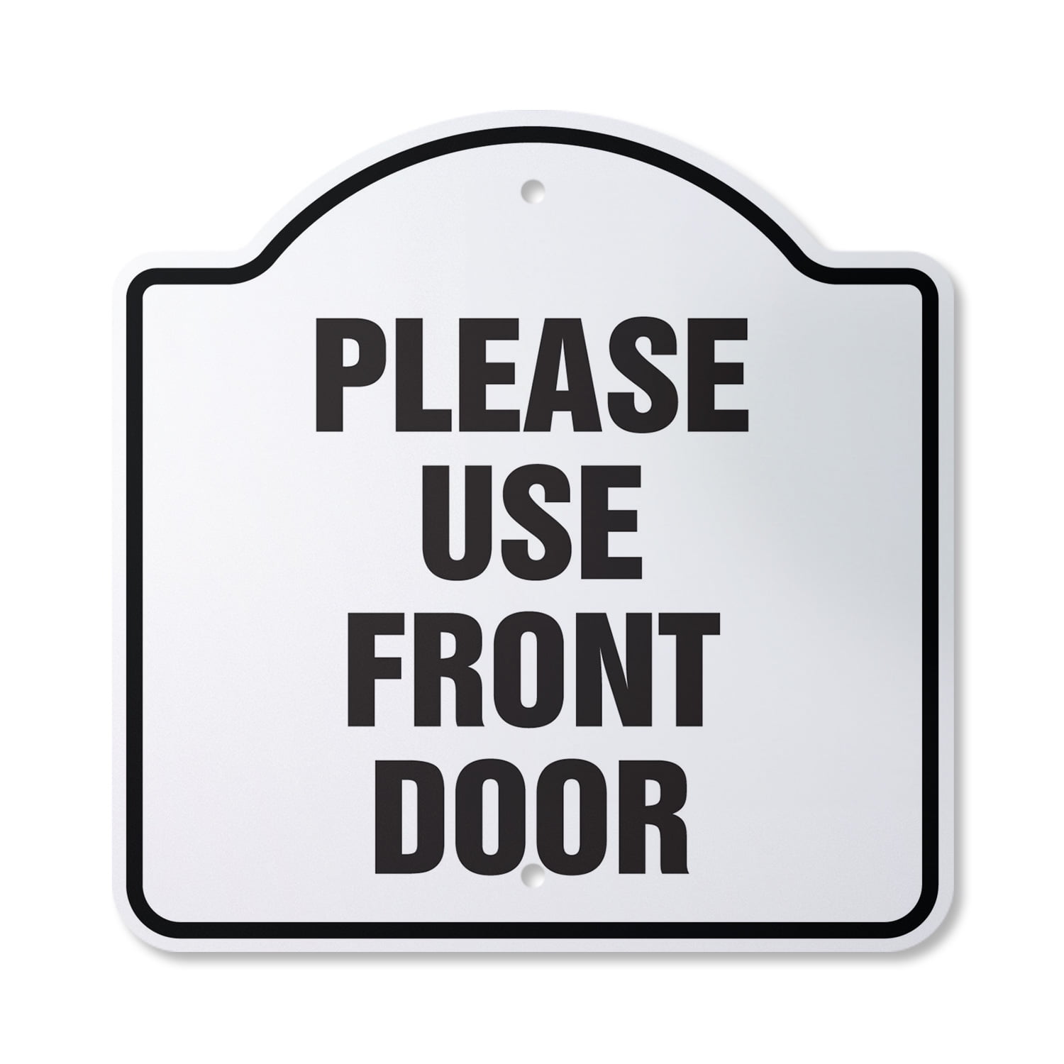 Please Use Front Door Business 14" X 14" Sign | Indoor/Outdoor Plastic ...