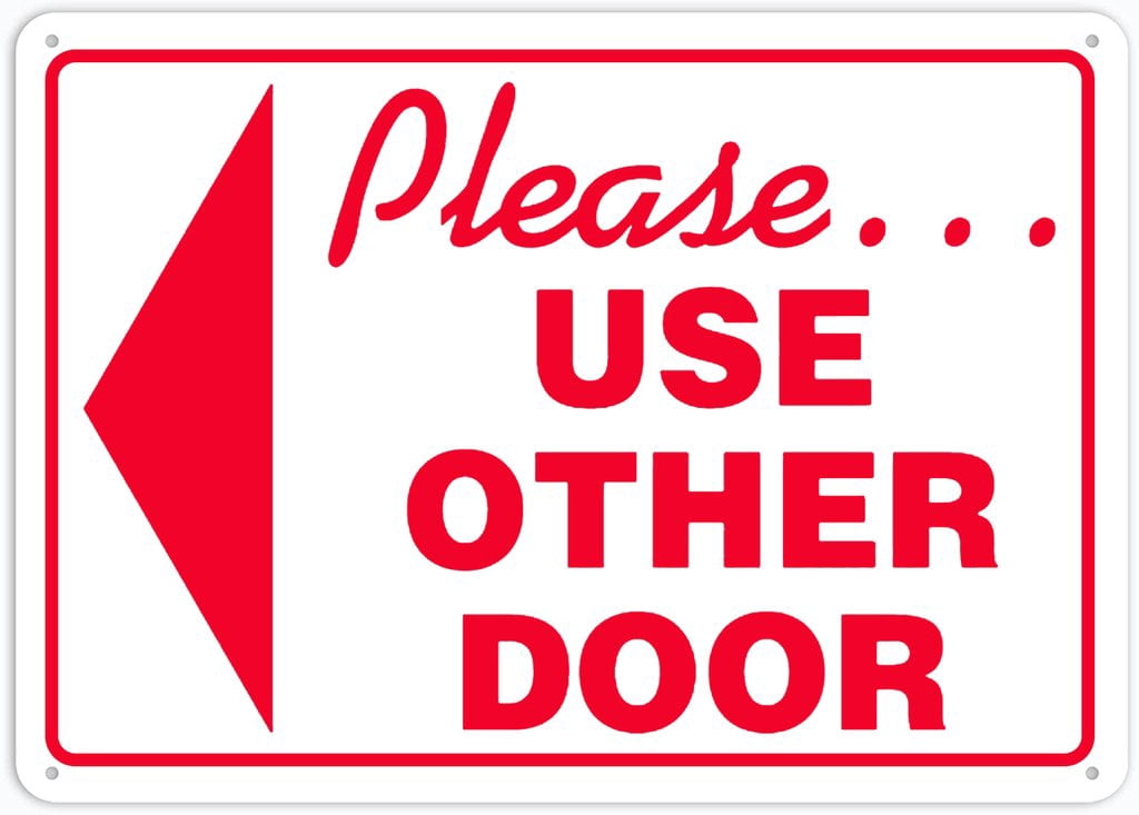 Please Use Other Door Left Arrow Rust Free Aluminum 12 X 8 In ...