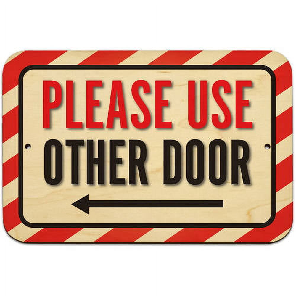 Please Use Other Door Left Arrow Sign - Walmart.com