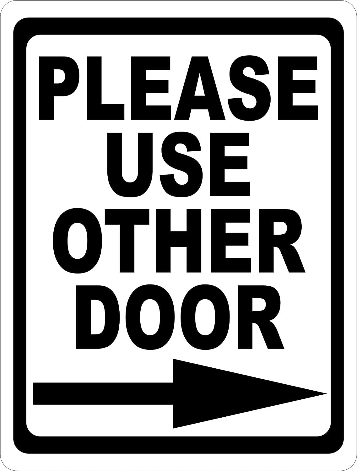 Please Use Other Door With Right Arrow Sign. 8x12 Metal. - Walmart.com