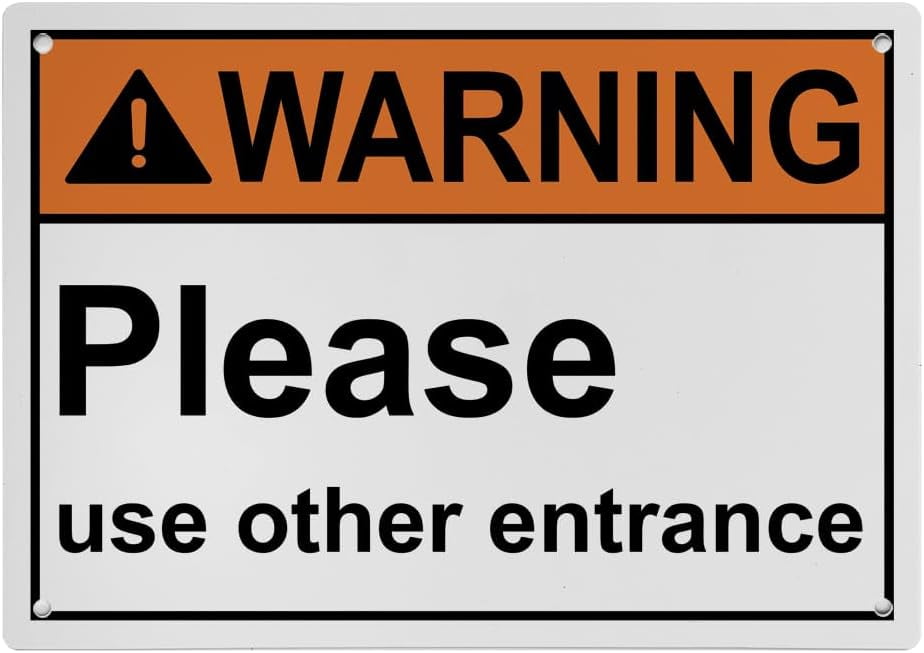 Please Use Other Entrance Sign, Industrial Do Not Enter Sign 8"x12" UV ...