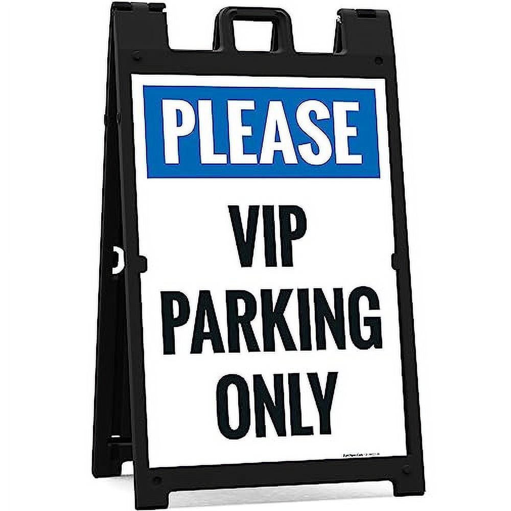 Please VIP Parking Only Sidewalk Sign Kit, 24x36 Inches, with A Frame ...