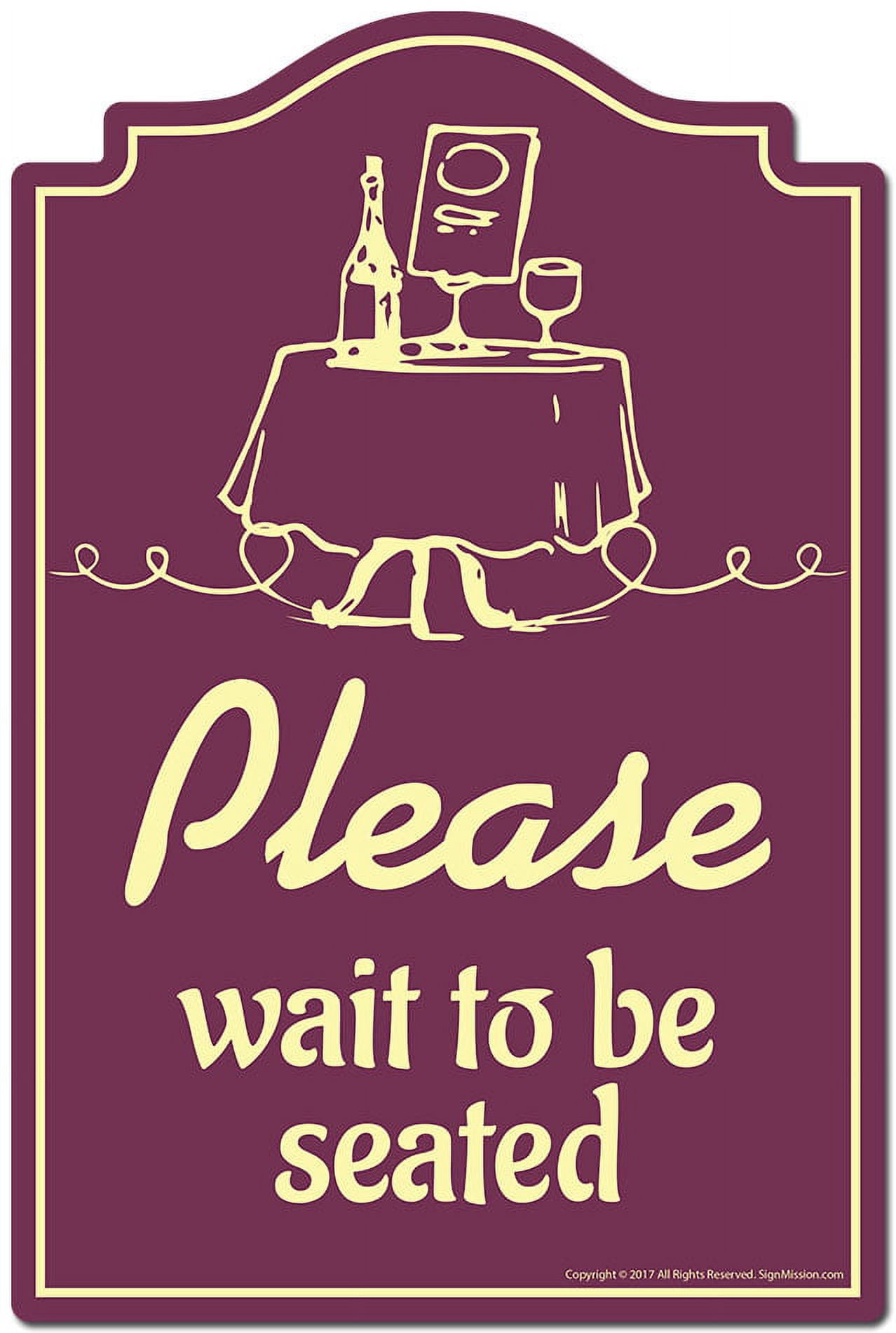 Please Wait To Be Seated Decal | Indoor/Outdoor | Funny Home Decor for ...