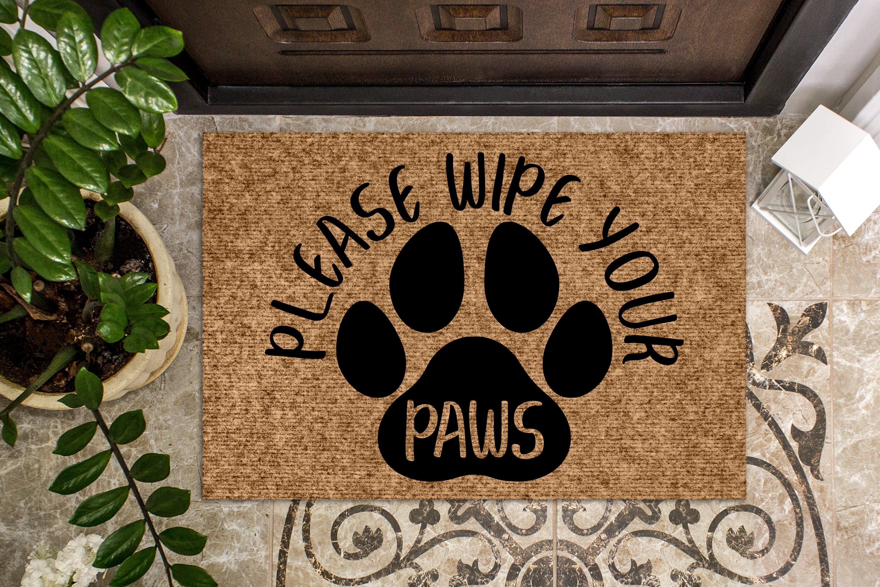 Please Wipe Your Paws | Funny Door mat rug | Welcome Mat | Doormat ...