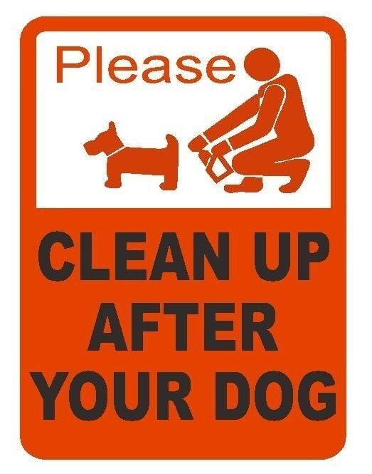 Please clean up after your dog K9 Pooper scooper Sign Decal Metal ...
