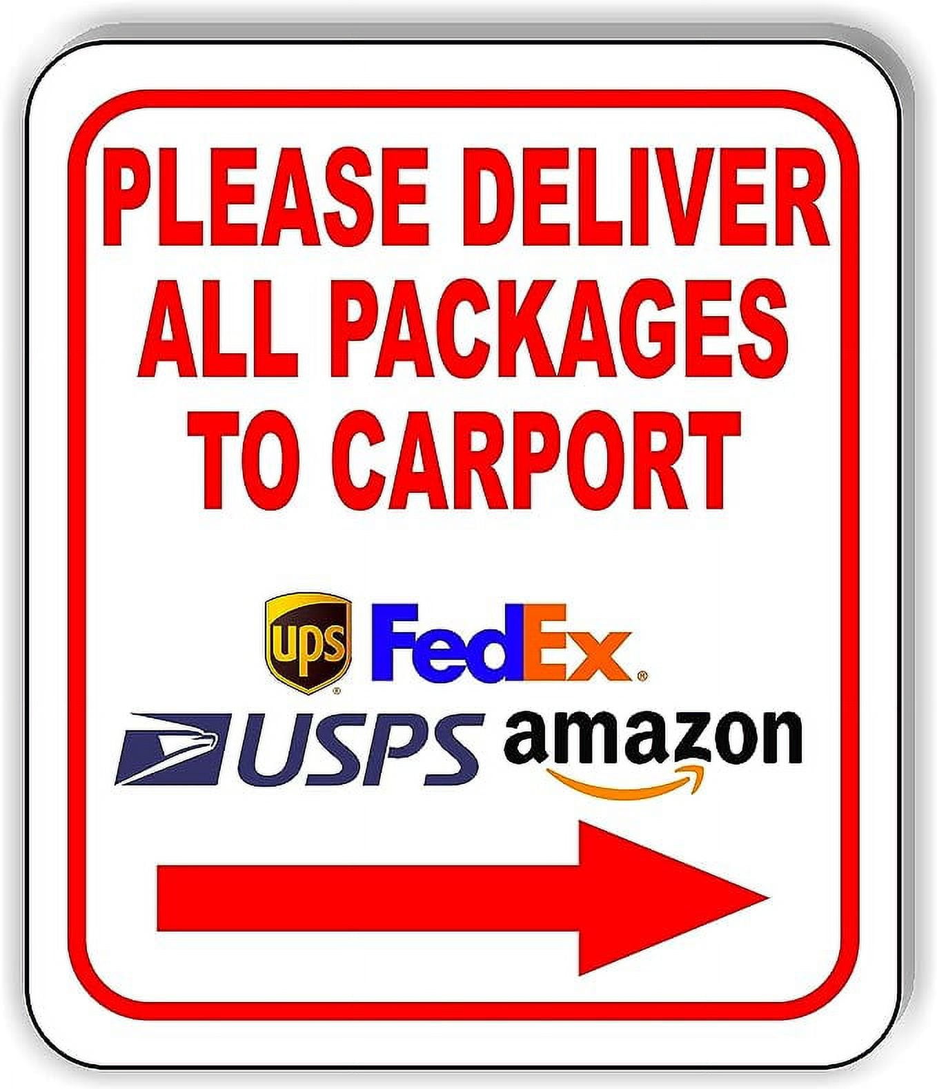 Please deliver all packages to carport right arrow Aluminum Composite ...