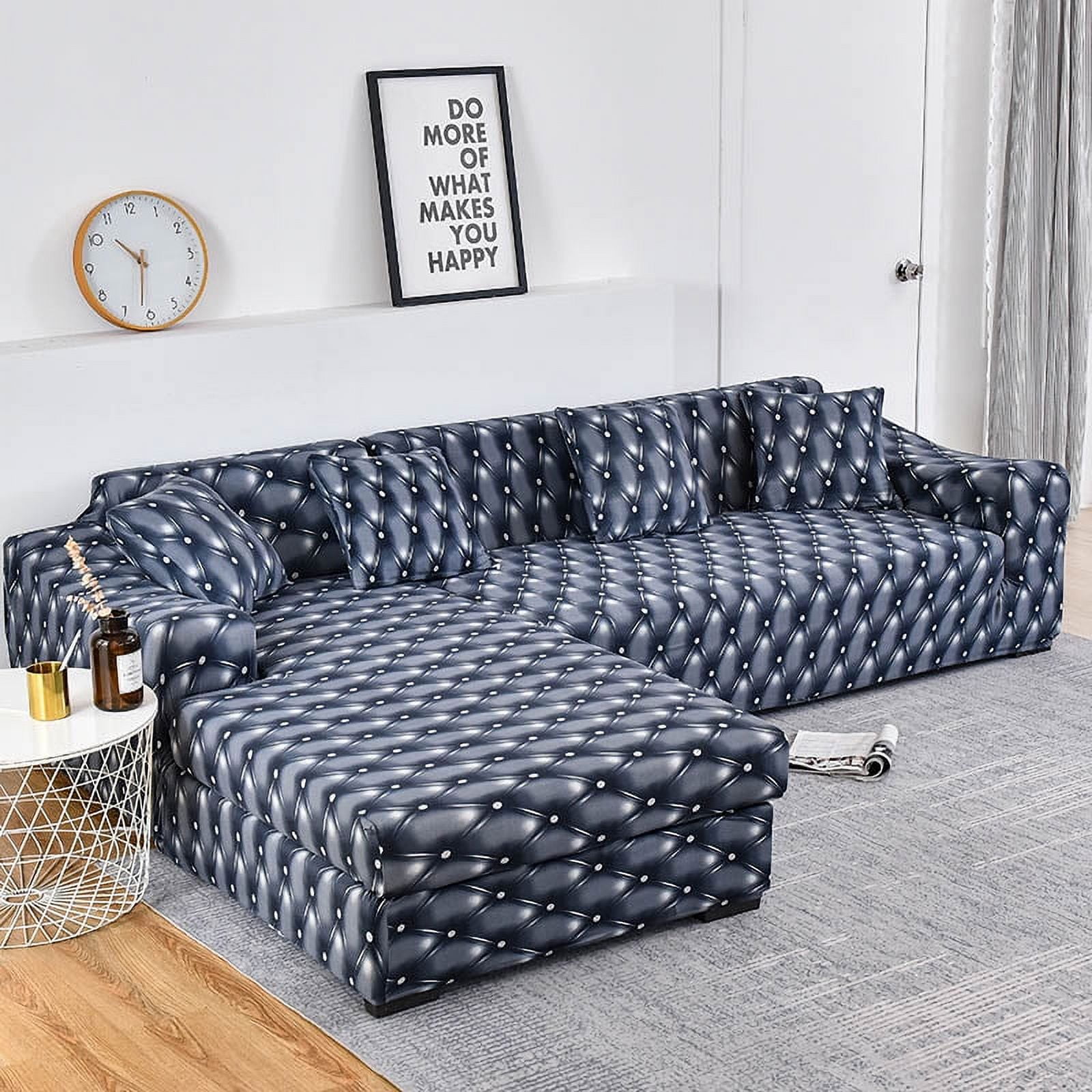 Please order 2 pieces Sofa Cover if is L-shaped Sofa Geometric Couch ...