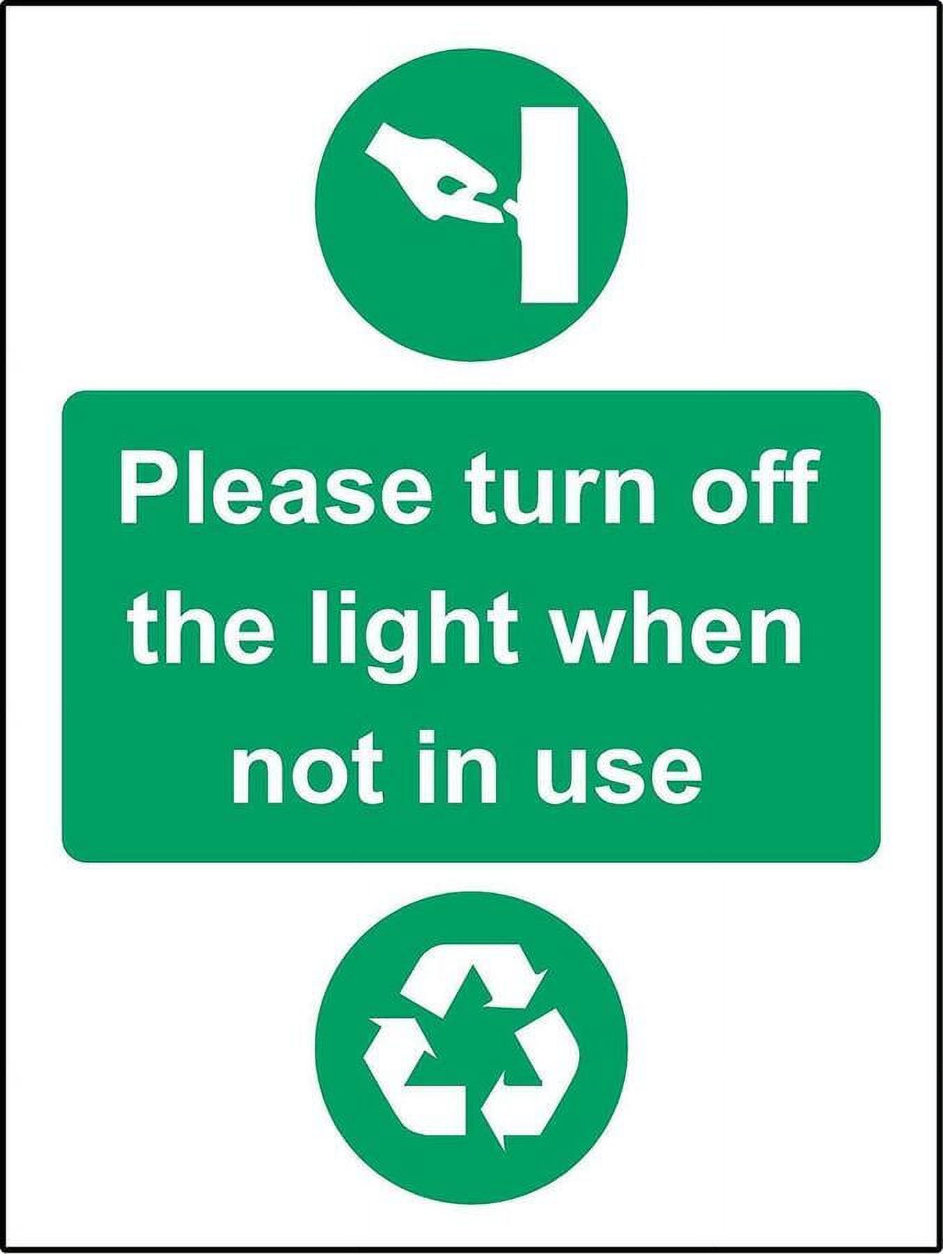 Please turn off the light when not in use metal park safety sign Size ...