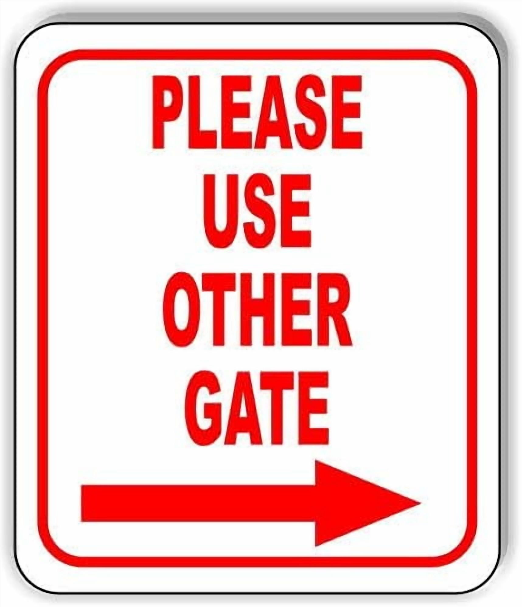 Please use other gate Right Arrow Sign for Outdoor or Indoor Metal Tin ...