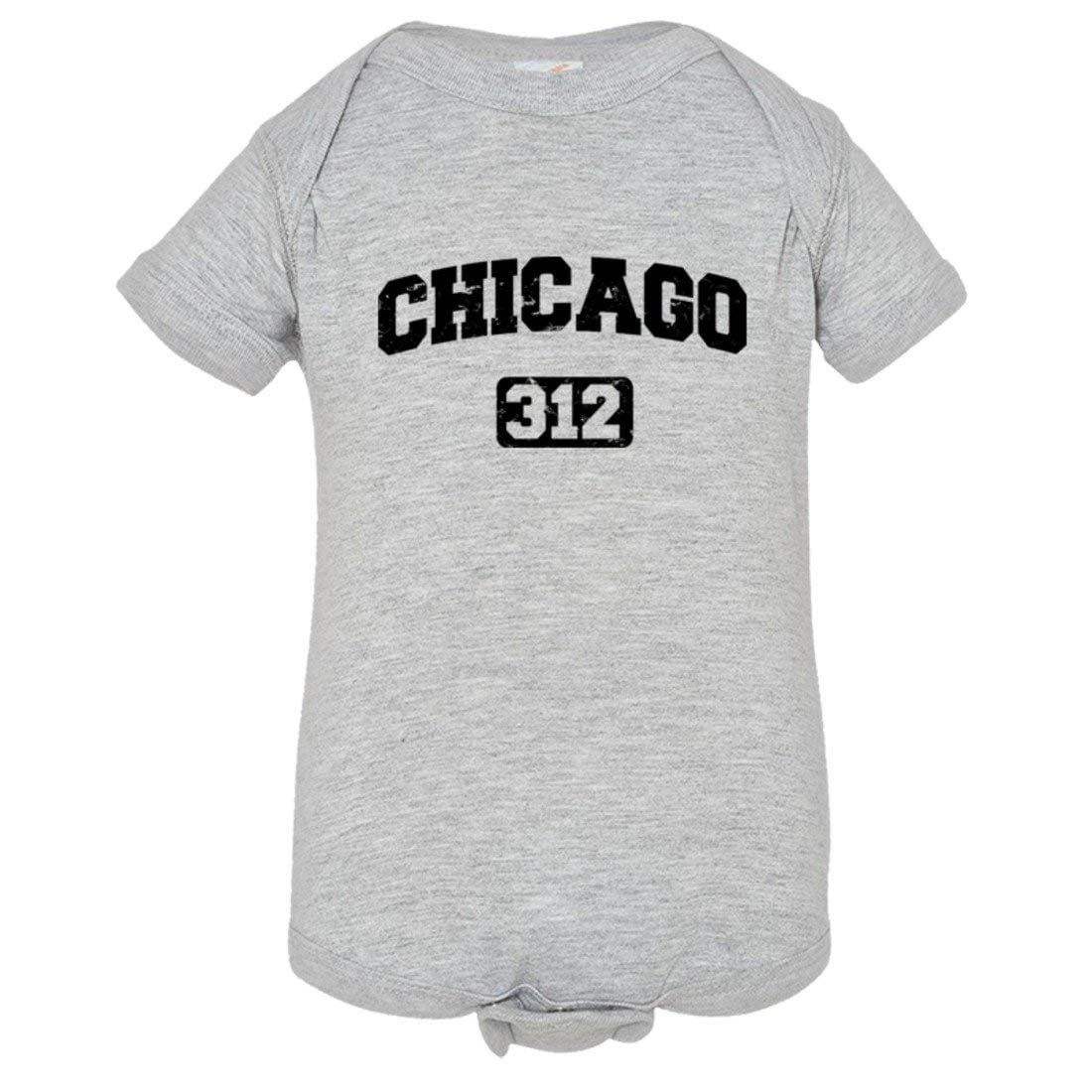 PleaseMeTees™ Baby Chicago 312 Area Code Distressed HQ Jumpsuit ...
