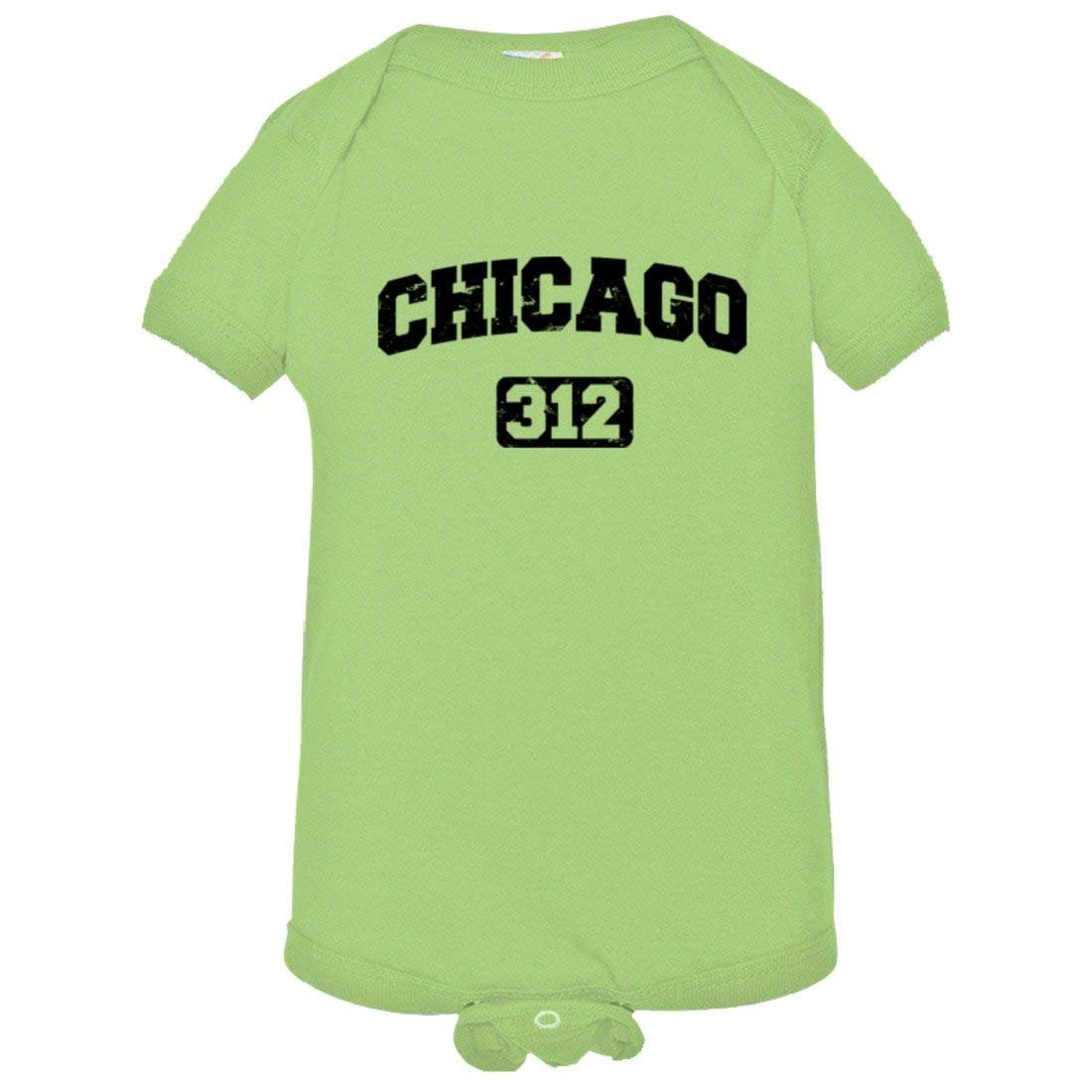 PleaseMeTees™ Baby Chicago 312 Area Code Distressed HQ Jumpsuit ...