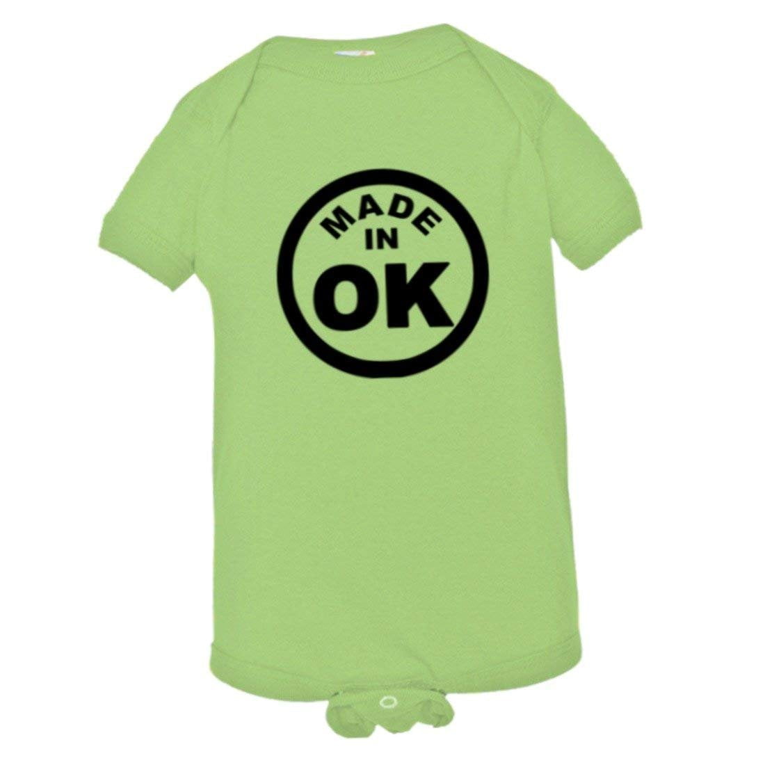 PleaseMeTees™ Baby From Born Made In Oklahoma OK State Logo Label Onsie ...