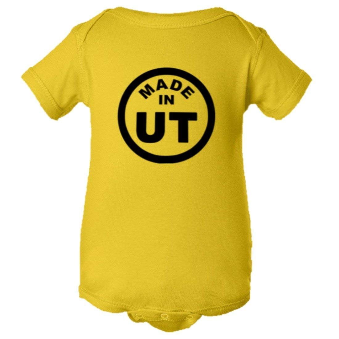 PleaseMeTees™ Baby From Born Made In Utah UT Logo Label Tag HQ Jumpsuit ...