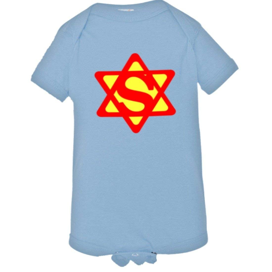 PleaseMeTees™ Baby Super Jew Super Man Jewish Star Of David HQ Jumpsuit ...
