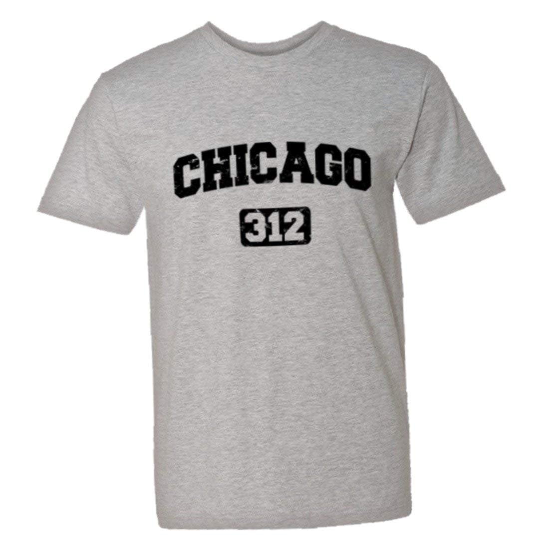 PleaseMeTees™ Mens Chicago 312 Area Code Distressed HQ Tee - Walmart.com