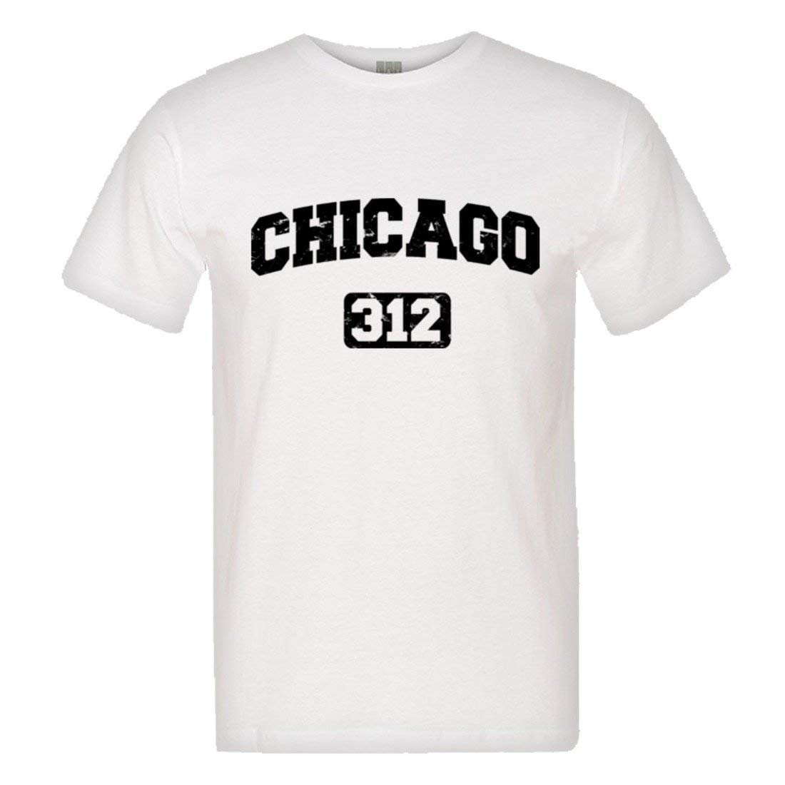 PleaseMeTees™ Mens Chicago 312 Area Code Distressed HQ Tee - Walmart.com