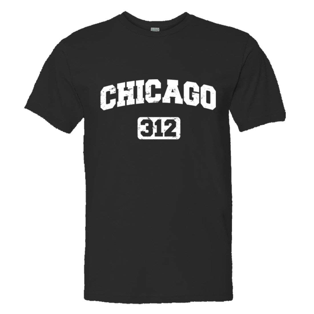 PleaseMeTees™ Mens Chicago 312 Area Code Distressed HQ Tee - Walmart.com